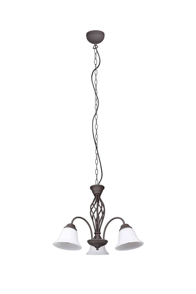 Trio żyrandol / lampa wisząca Rustica 3xE14 miedziano/biała 101000324 ...